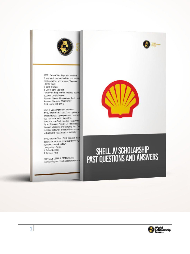 Shell Scholarship Past Questions | PDF