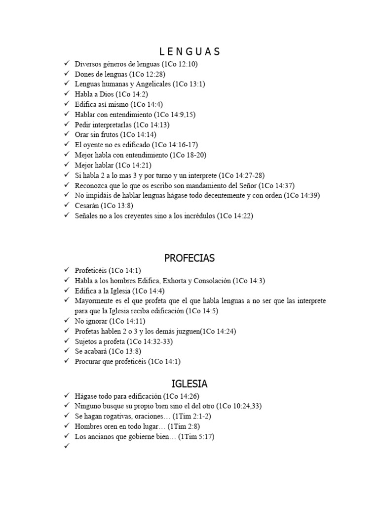 Lenguas | PDF | Concepciones de dios | Teología
