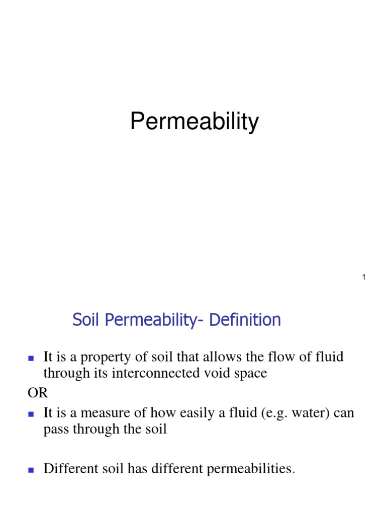 Lecture Permeability Civil | PDF | Permeability (Earth Sciences) | Soil Mechanics