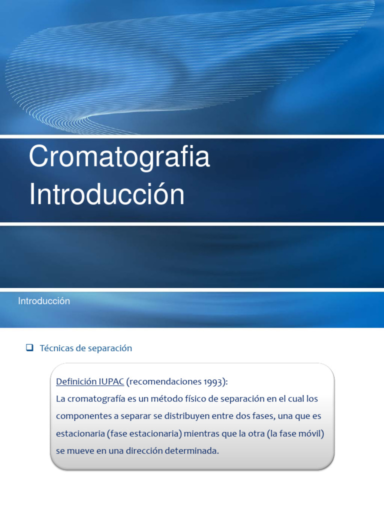 01 Introduccion LAB | PDF | Cromatografía | Química
