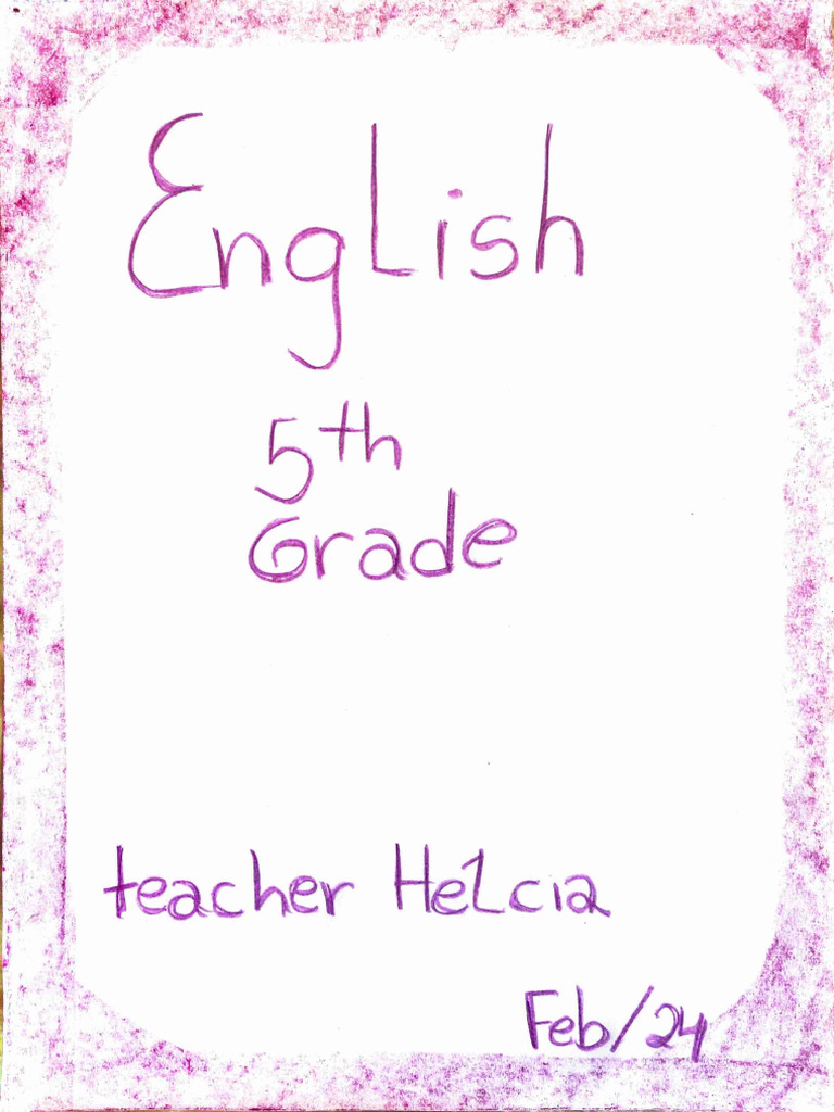 English Booklet - 5 Ano Waldorf | PDF