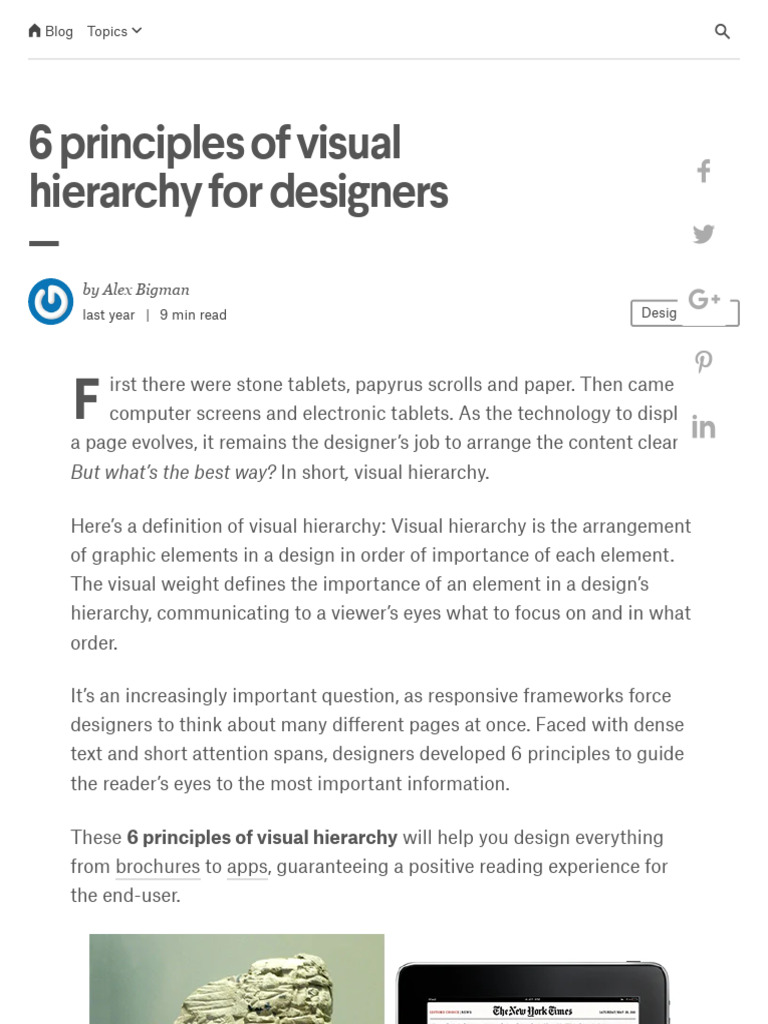 6 Principles of Visual Hierarchy For Designers | PDF | Typefaces | Serif