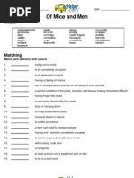 VOCABULARY: of Mice and Men: Word & Part of Speech Illustration or ...