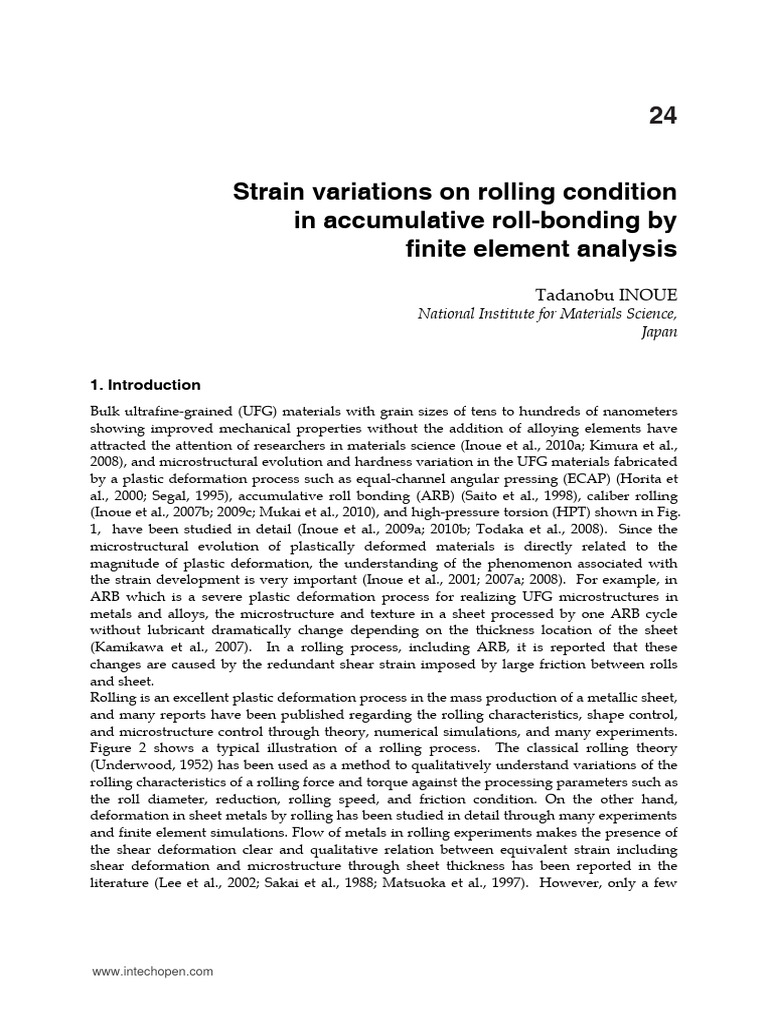 Strain Variations On Rolling Condition in Accumulative Roll-Bonding by ...