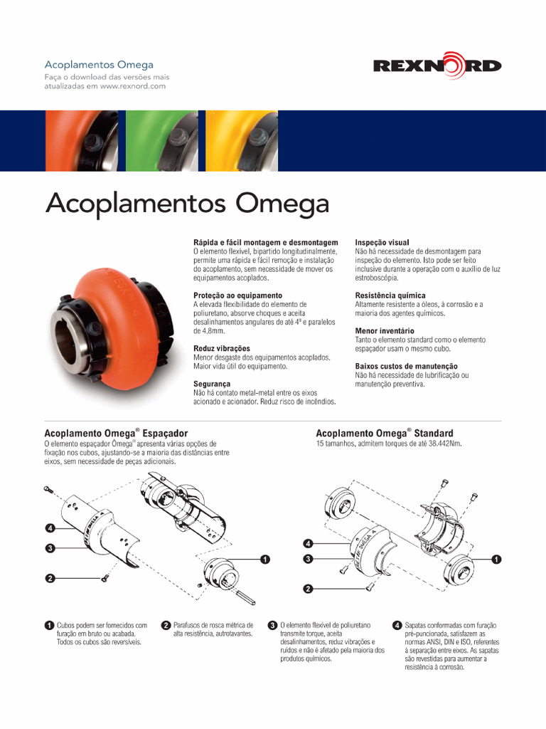 Catalogo Rexnord Acoplamento Omega | PDF
