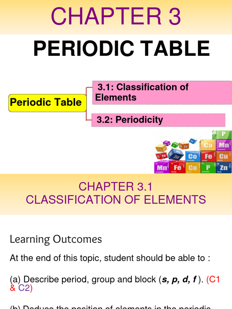 Chapter 3 Periodic Table Students | PDF | Ion | Ionic Bonding