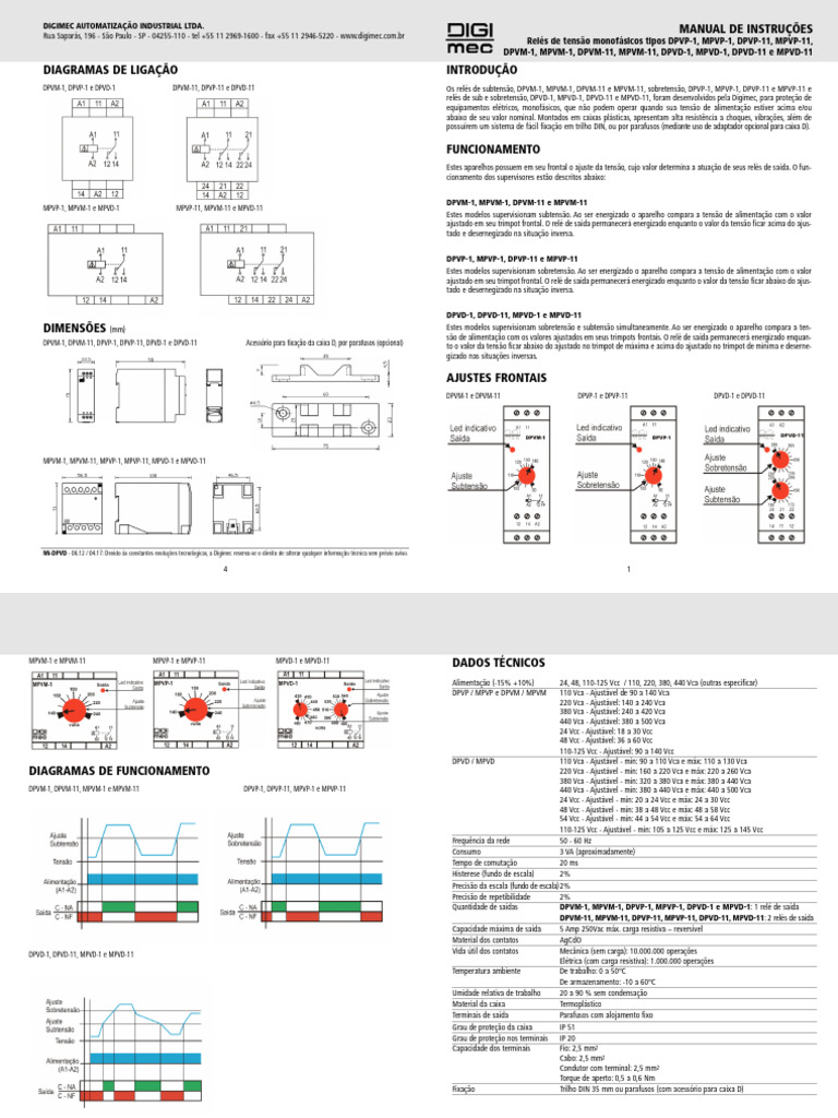 DIGIMEC | PDF | Relé | Eletromagnetismo