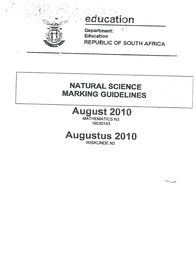 N3 Mathematics T210 M | PDF