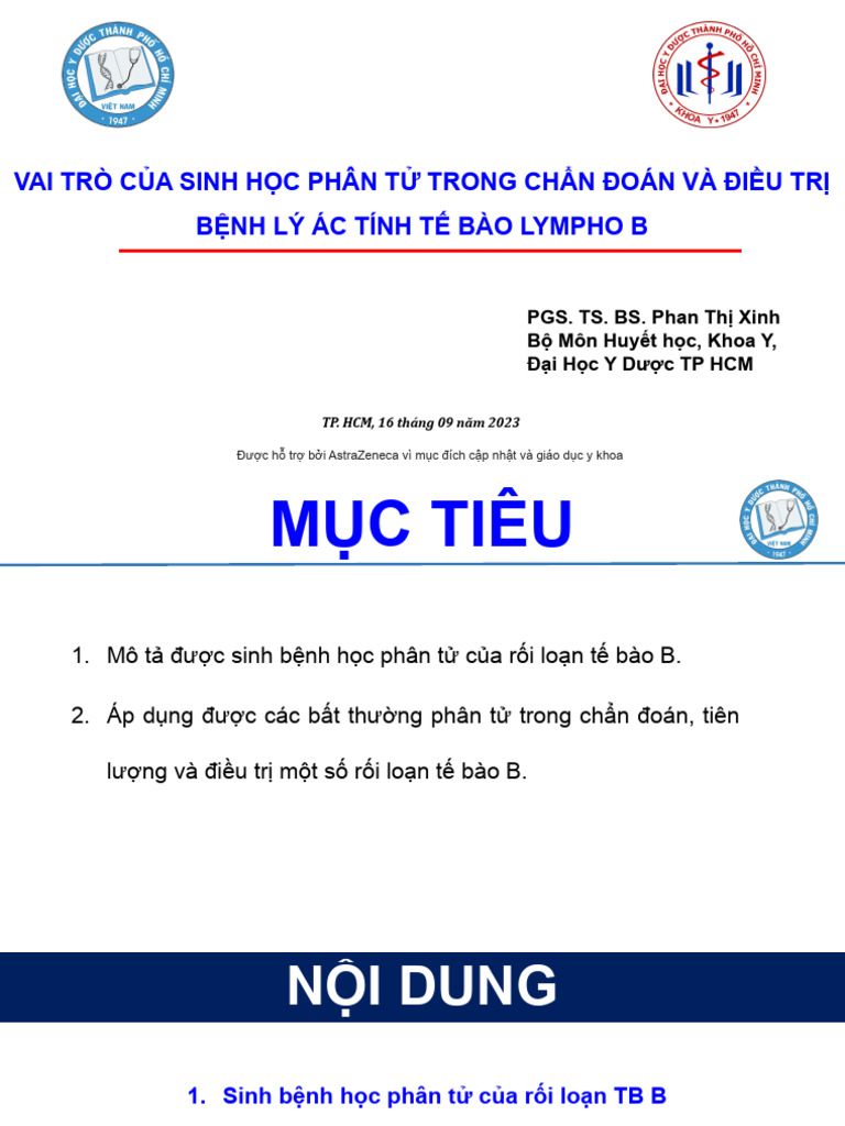 2 - SHPT chẩn đoán và điều trị BLATD Lympho B-16Sept2023-PGS Xinh-Final | PDF