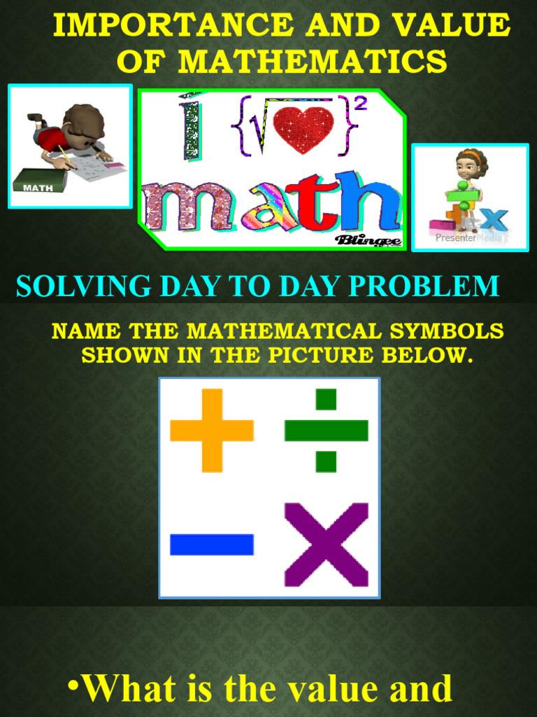 LS3-Importance and Value of Mathematics | PDF | Mathematics | Reason