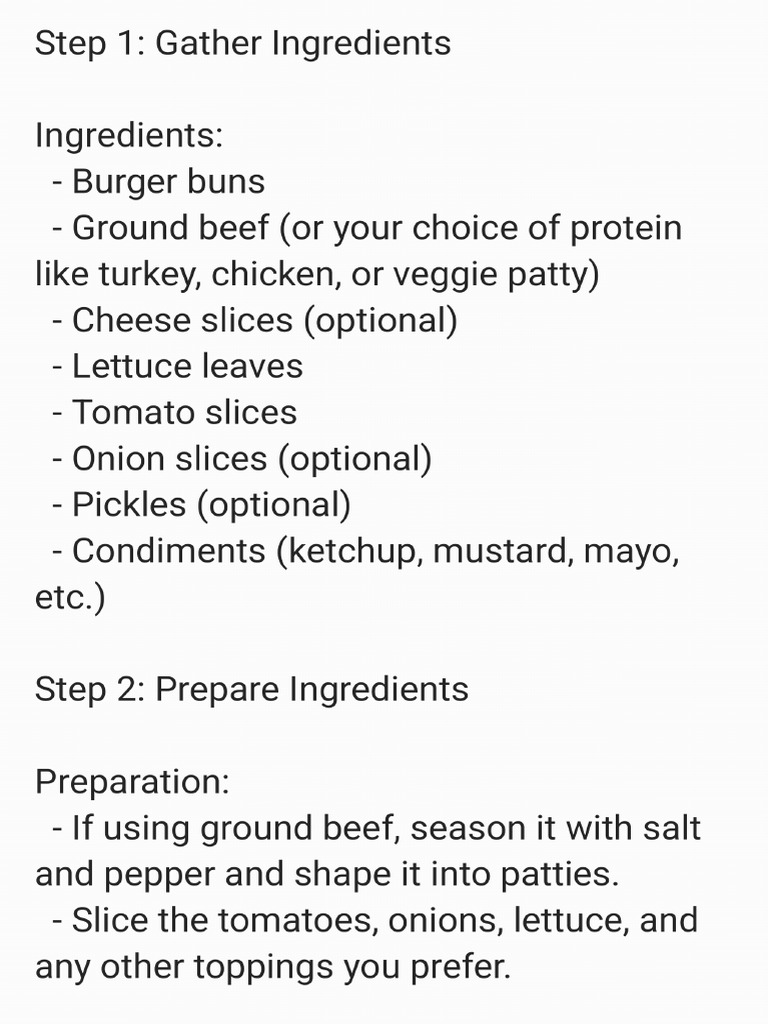 Script (How To Make A Hamburger) | PDF