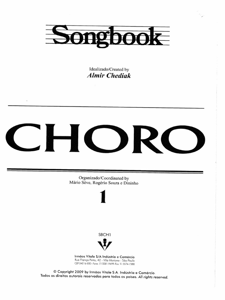 Songbook Choro - Almir Chediak Vol. 1 | PDF