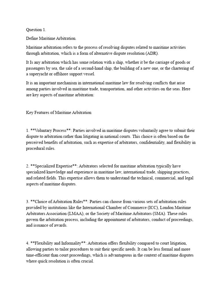Maritime Arbitration | PDF | Arbitration | Dispute Resolution