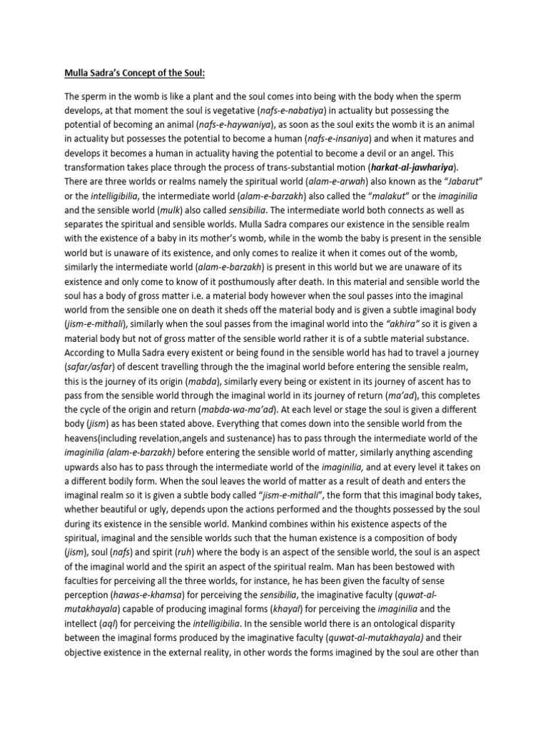 Islamic Philosophy and Theology | PDF | Existence | Soul