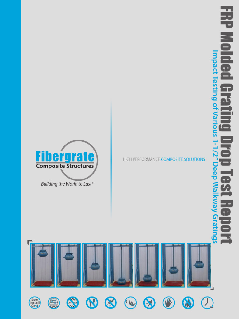 FRP Molded Grating Drop Test Report | PDF | Corrosion | Glasses
