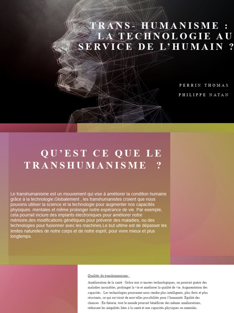 Présentation2 2 | PDF | Transhumanisme | Humain