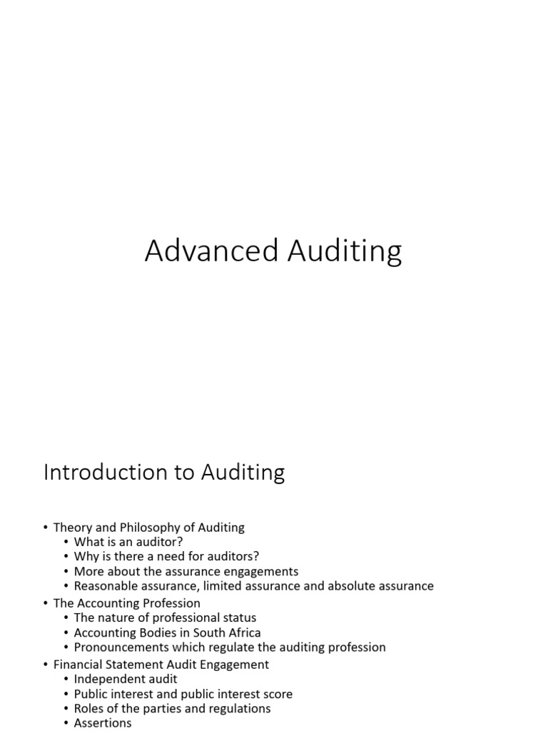 Lecture 1 - Basic Principles | PDF | Audit | Financial Audit