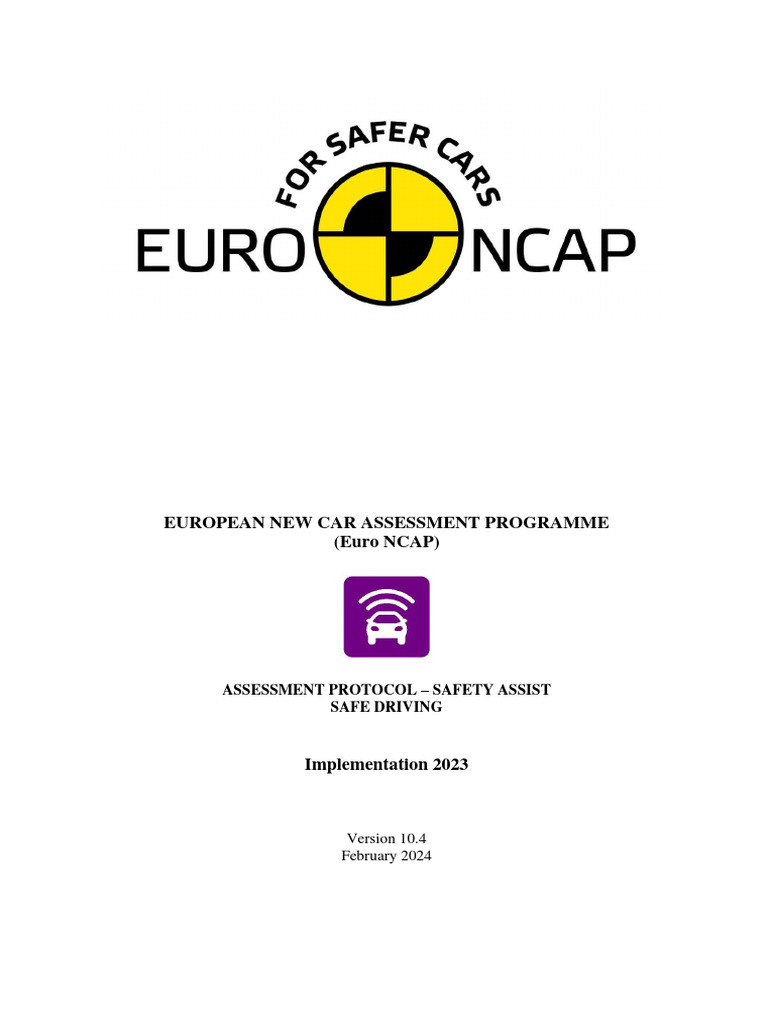 Euro Ncap Assessment Protocol Sa Safe Driving v104 | PDF | Traffic Collision | Seat Belt