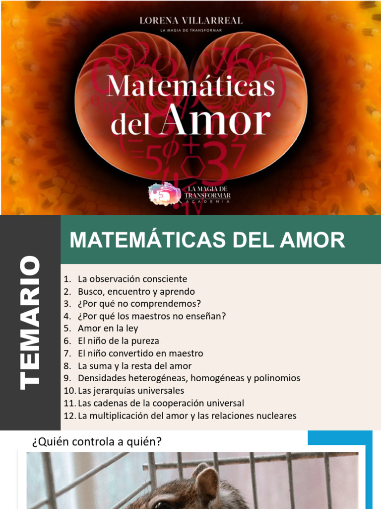 Diapositivas Matemáticas Del Amor | PDF | Amor | Mente