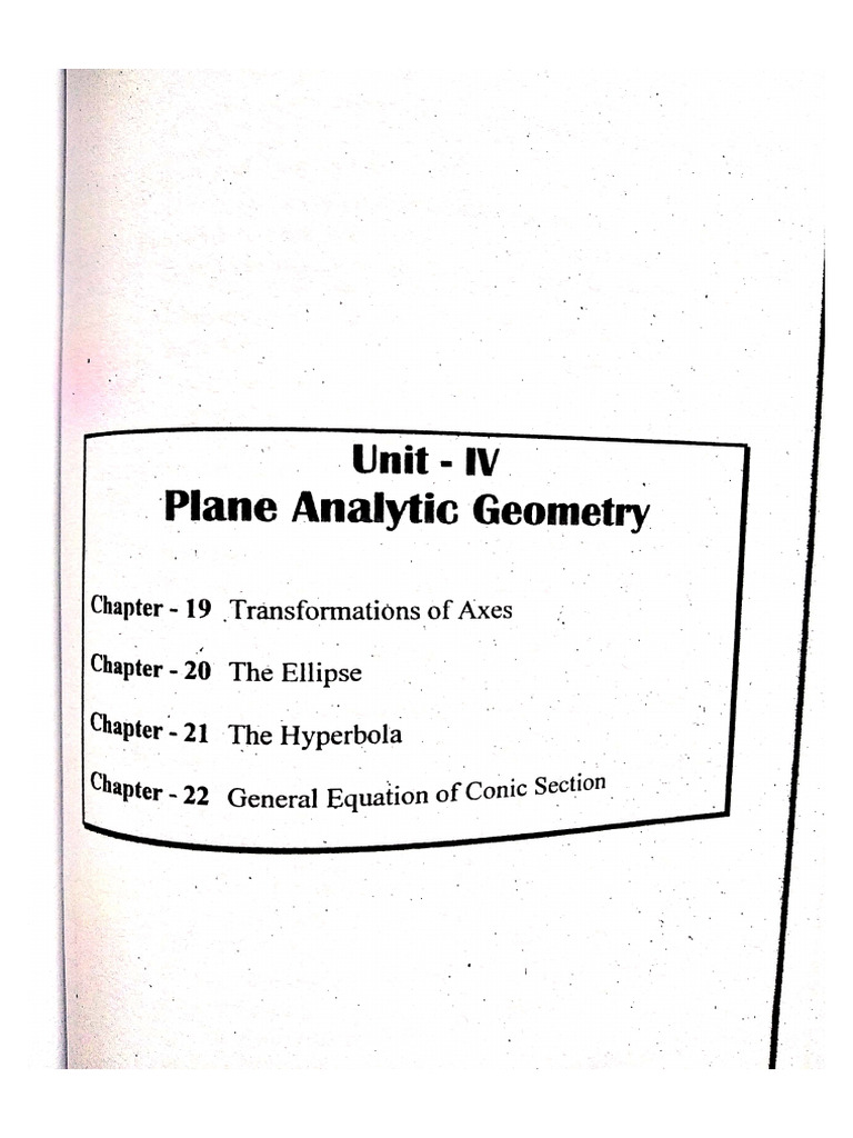 Transformation of Axes | PDF