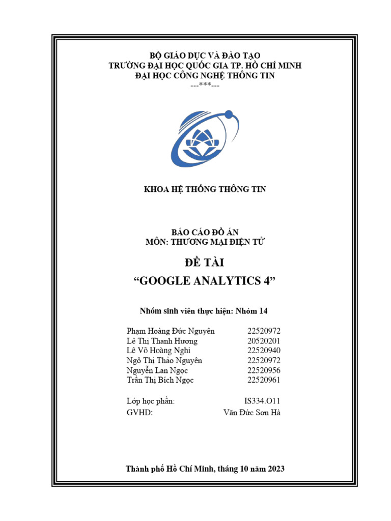 IS334.O11 - Nhóm 14 - Google Analytics 4 | PDF