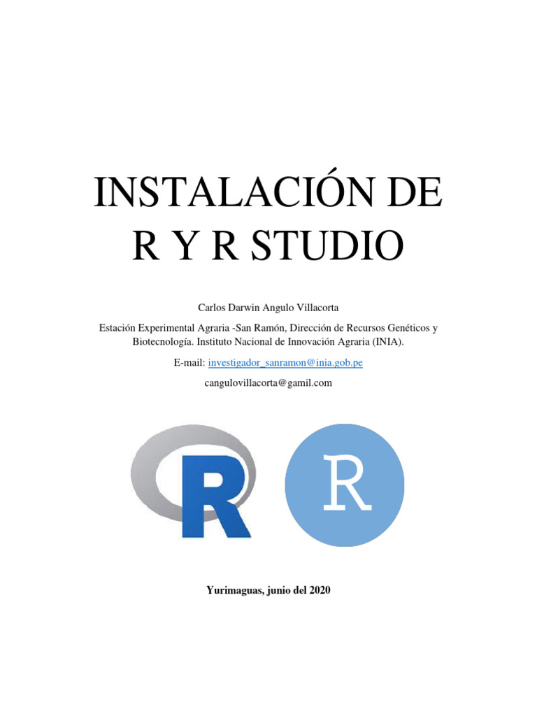 Intalación de R Studio | PDF | Ingeniería Informática | Software del ...