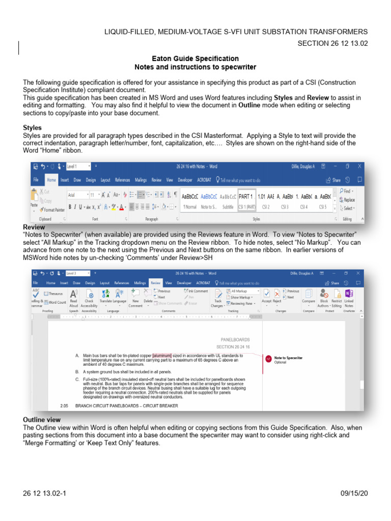 Eaton Guidespec MV Unit Substation S Vfi Transformer Liquid Filled 26 ...