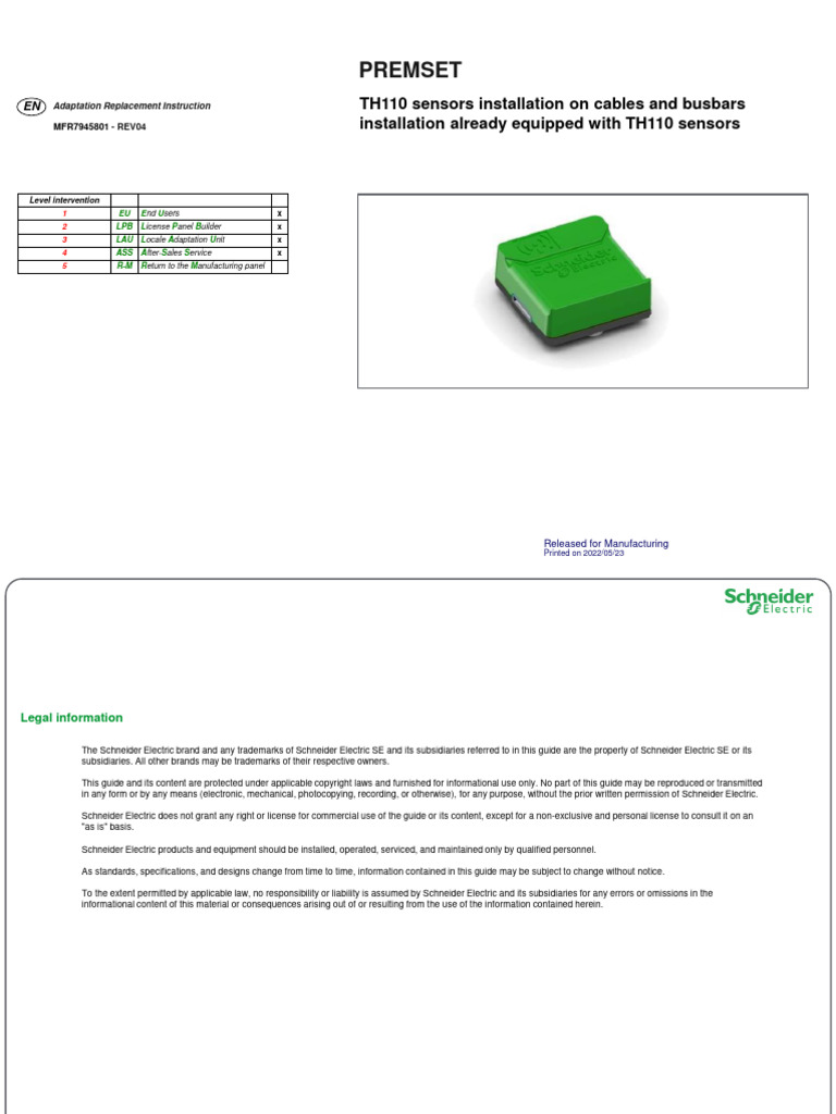 TH110 Thermal Sensor Installation Guide | PDF | License | Trademark