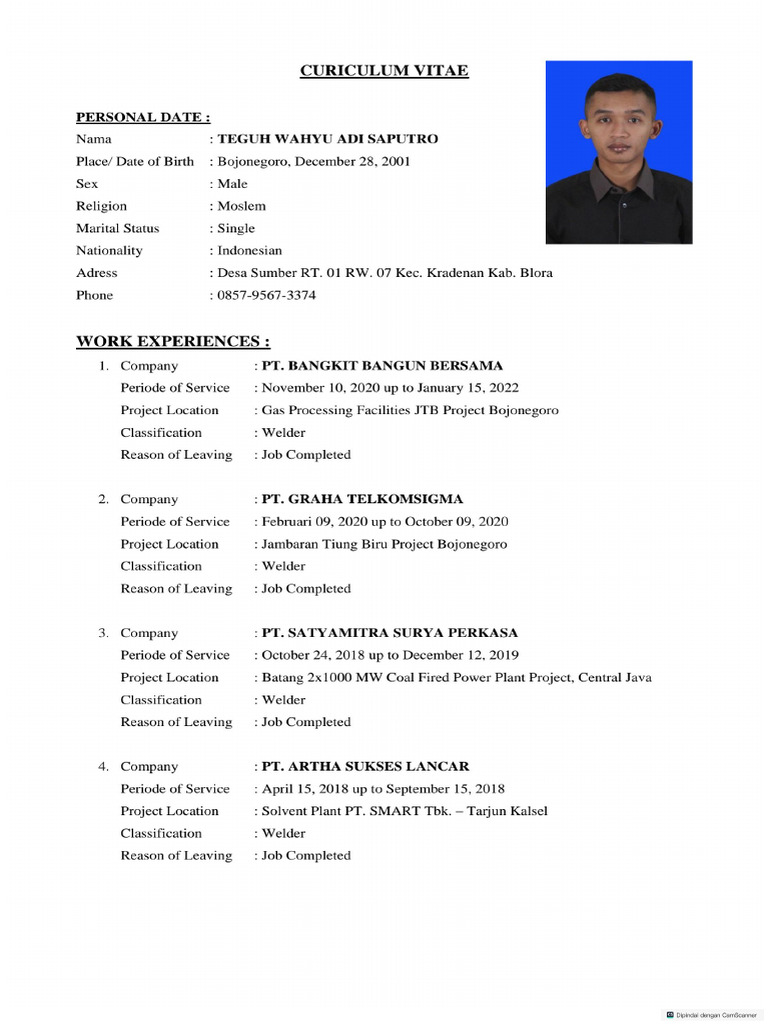 CV Teguh Wahyu Adi Saputro 03-1 | PDF CV Teguh Wahyu Adi Saputro 03-1 | PDF