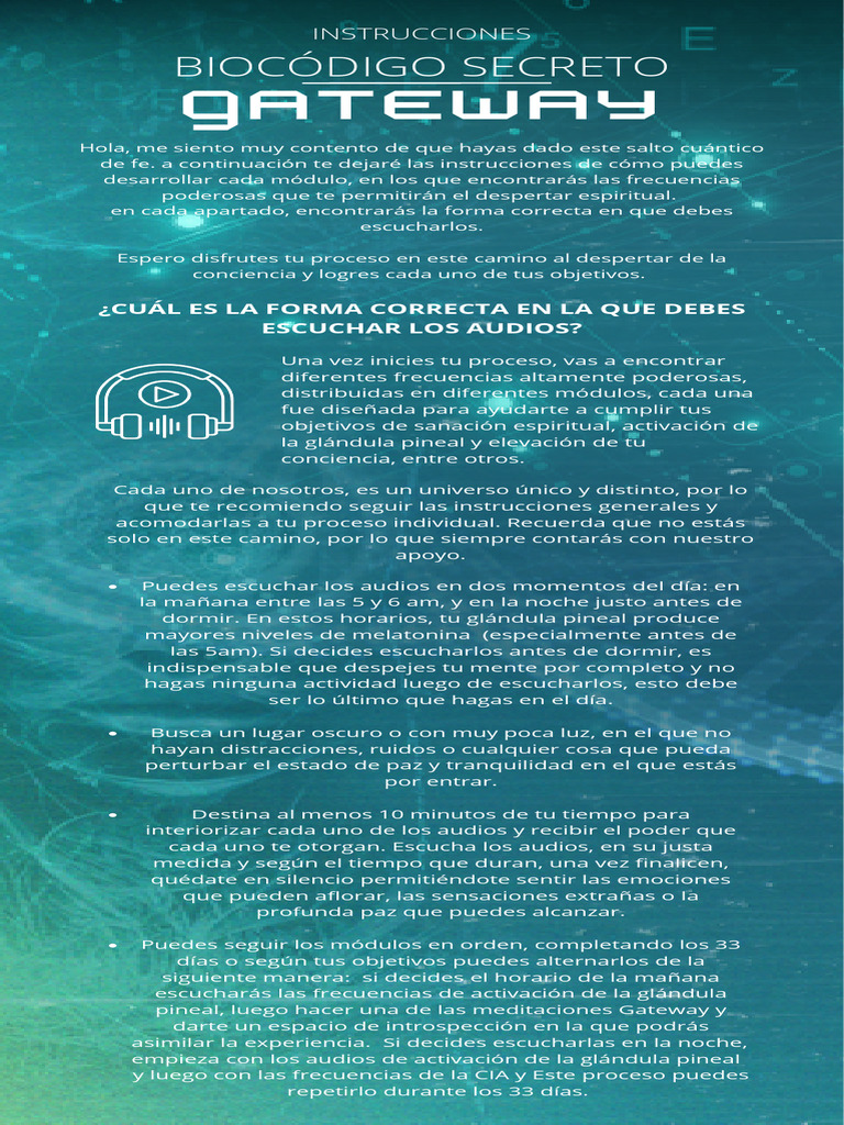 Instrucciones Bioc Digo Secreto Gateway | PDF