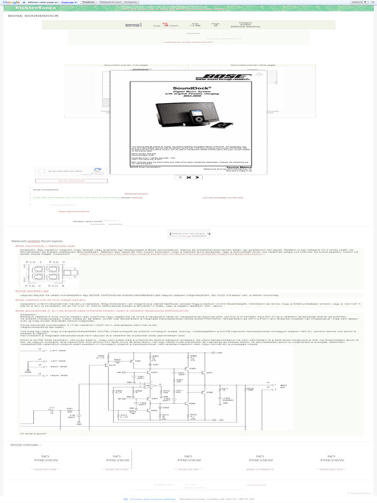 BOSE SOUNDDOCK Service Manual Download, Schematics, Eeprom, Repair Info ...