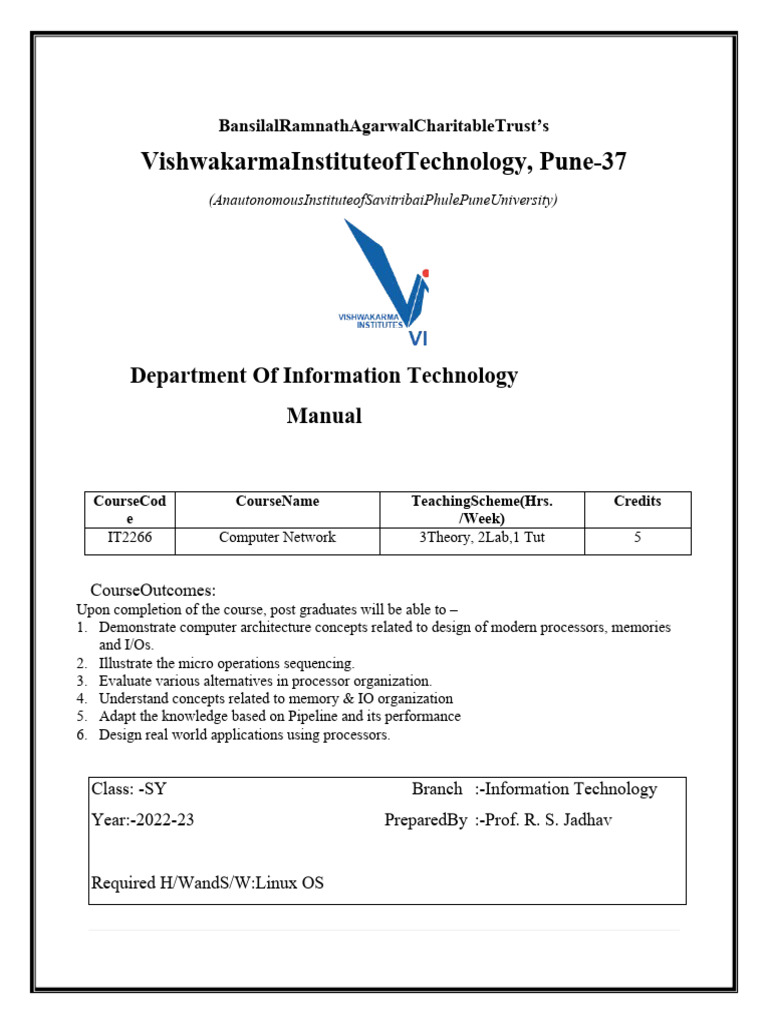Computer Networks Lab Manual | PDF | Domain Name System | Port (Computer Networking)