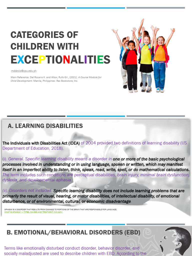 5 - Categories - Common Exceptionalities Among Children | PDF | Autism ...