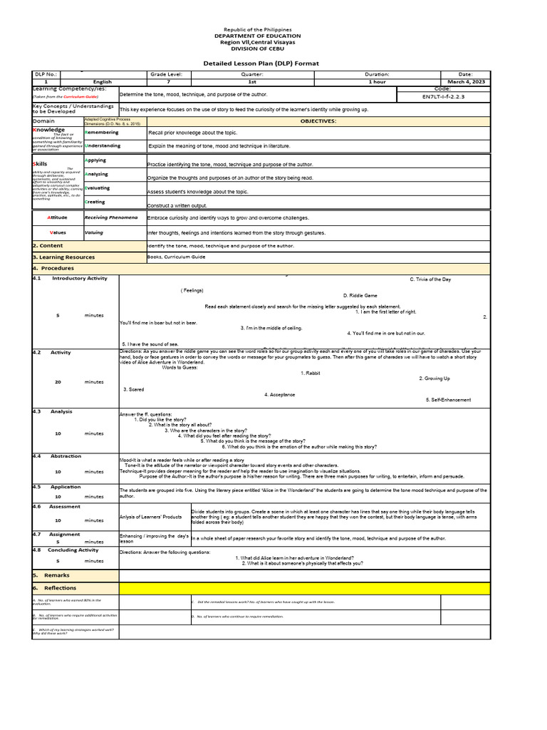 DLP 1 Team 1 | PDF | Learning | Educational Assessment