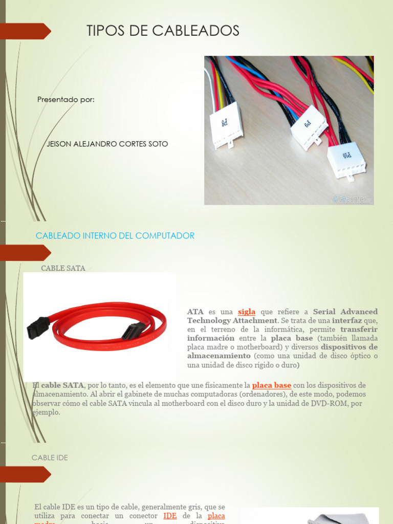 Tipos de Cableados | PDF | Cable coaxial | USB