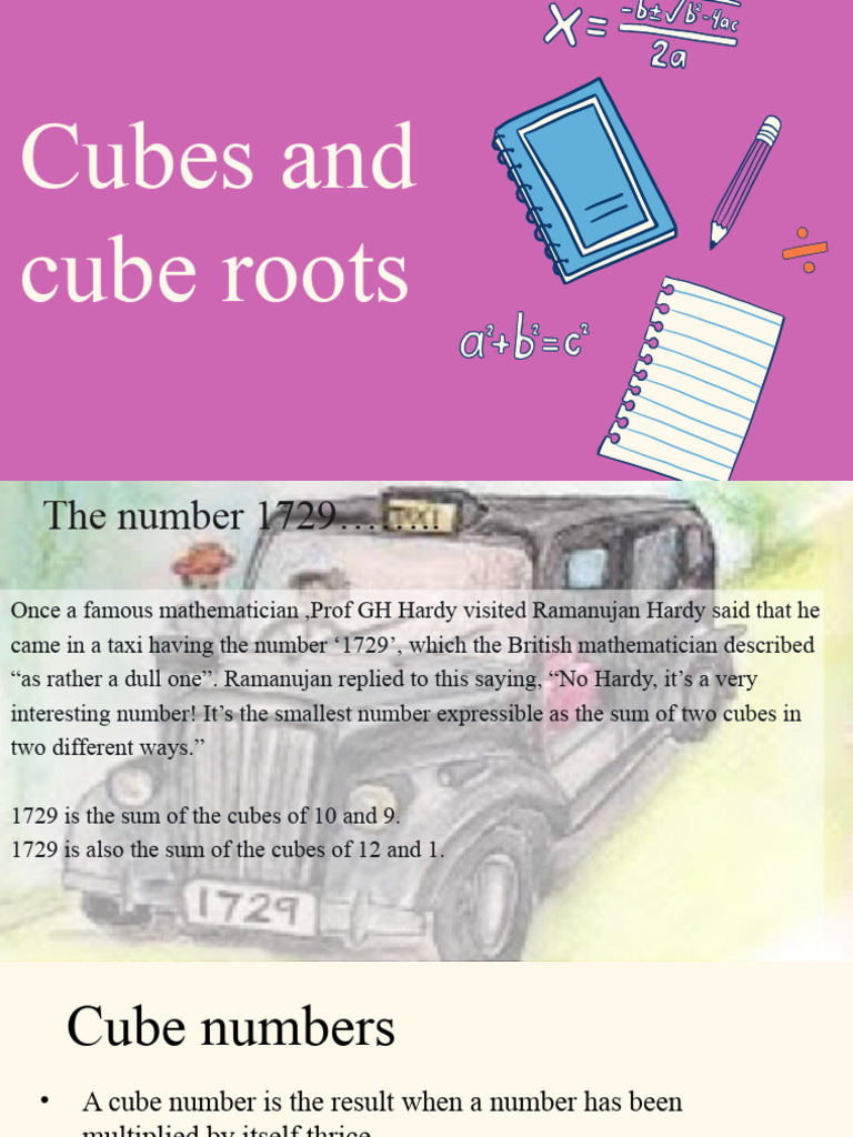 Cubes and Cube Roots | PDF | Discrete Mathematics | Numbers