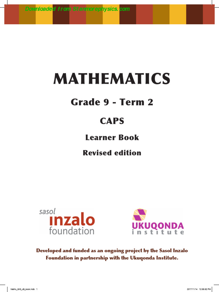Math Gr9 Learner Book Term 2 | PDF | Triangle | Rectangle Math Gr9 Learner Book Term 2 | PDF | Triangle | Rectangle
