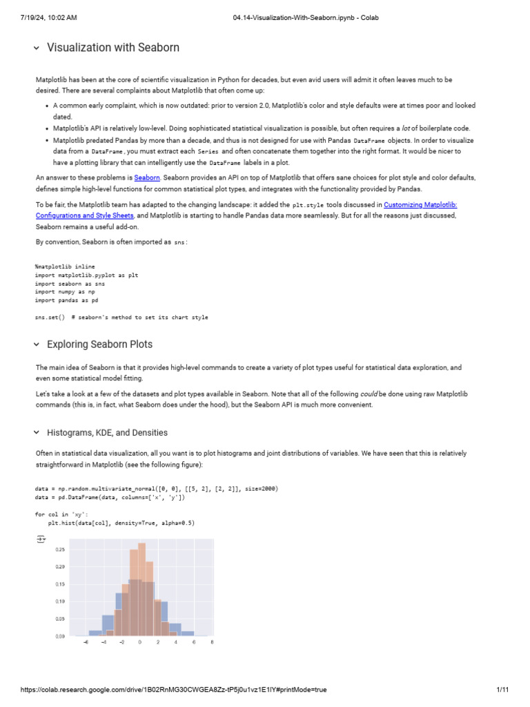 04.14 Visualization With Seaborn | PDF | Histogram | Regression Analysis