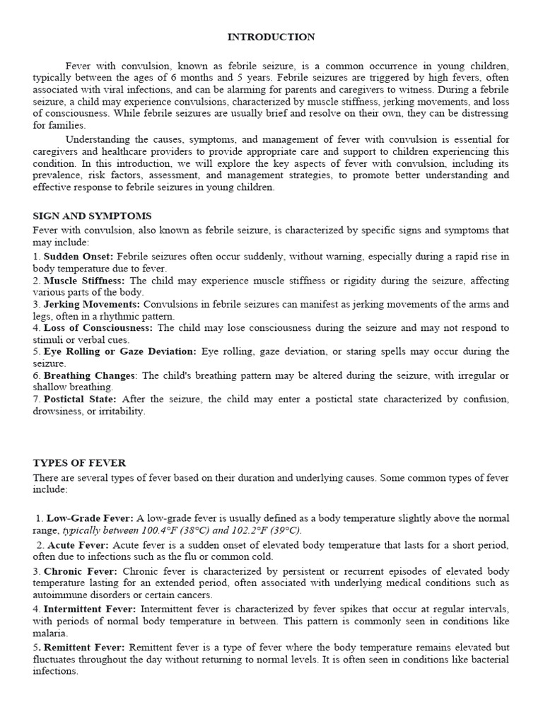 Understanding Febrile Seizures in Children | PDF | Fever | Dehydration