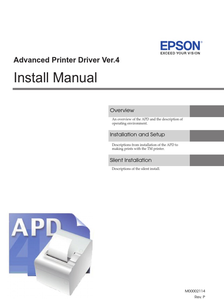Install Manual: Advanced Printer Driver Ver.4 | PDF | Installation ...