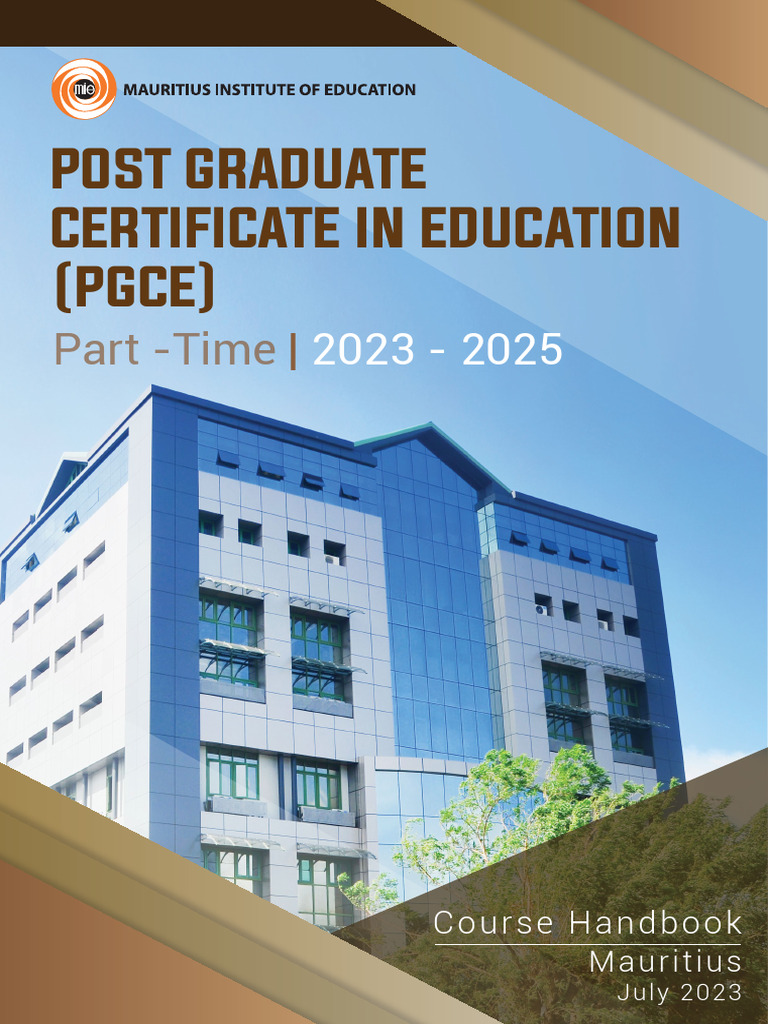 Final Handbook PGCE PT 2023-2025 | PDF | Learning | Academic Degree