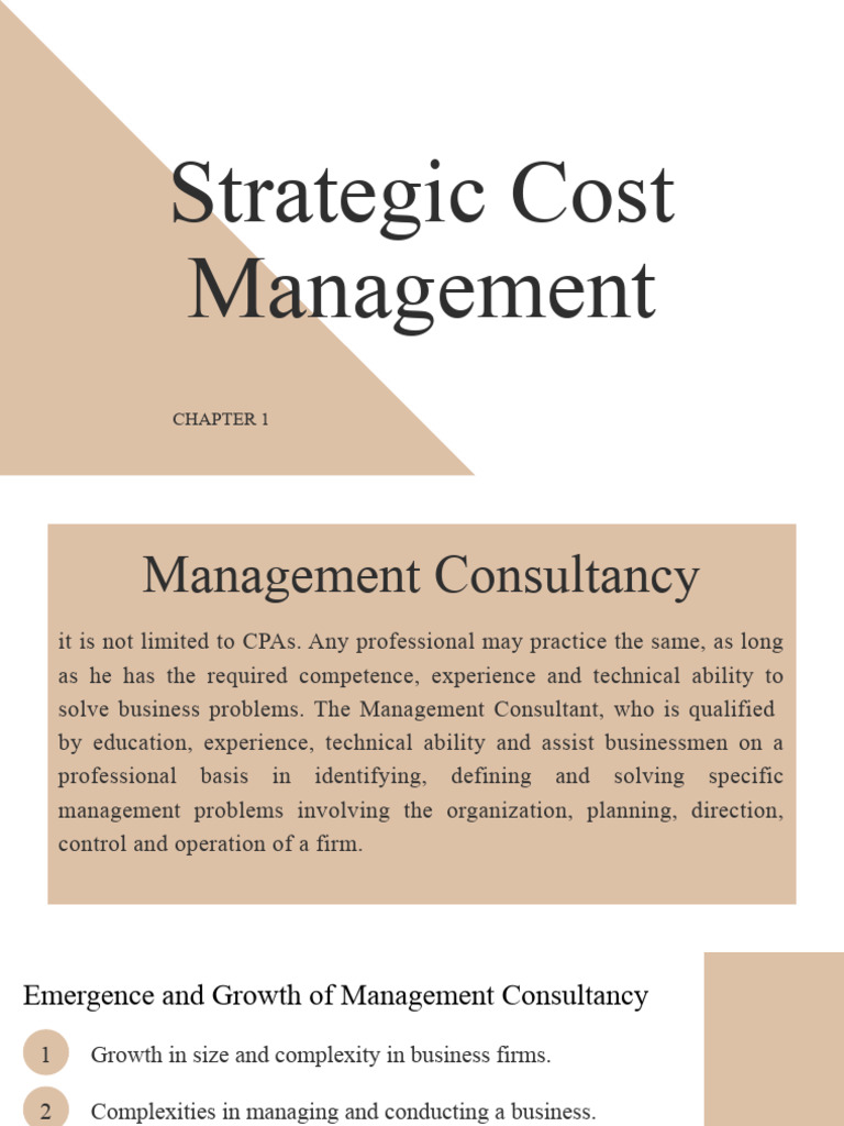 Strategic Cost Management | PDF | Certified Public Accountant | Consultant