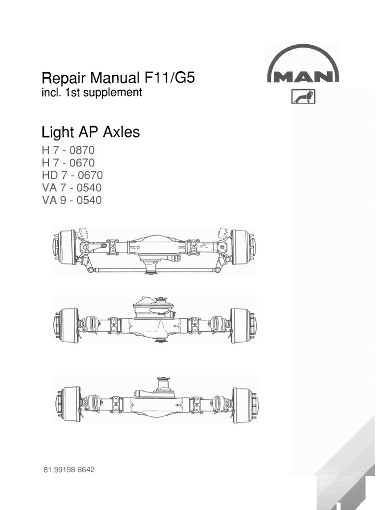 F 11G5 1.n.driven Front Axles | PDF | Bearing (Mechanical) | Axle