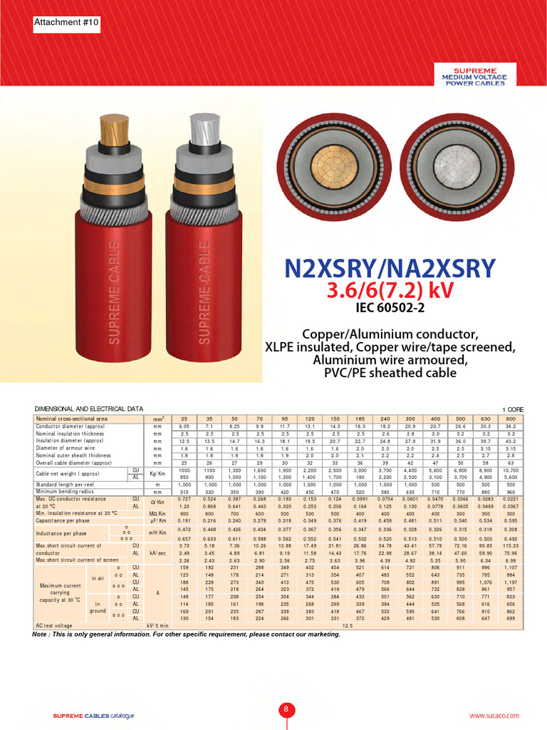 Attachment 10 - MV Cable Catalogue (Copper - Aluminum) | PDF ...