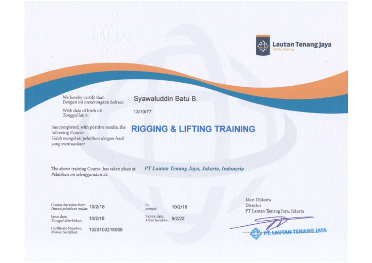 Training Rigging & Lifting | PDF