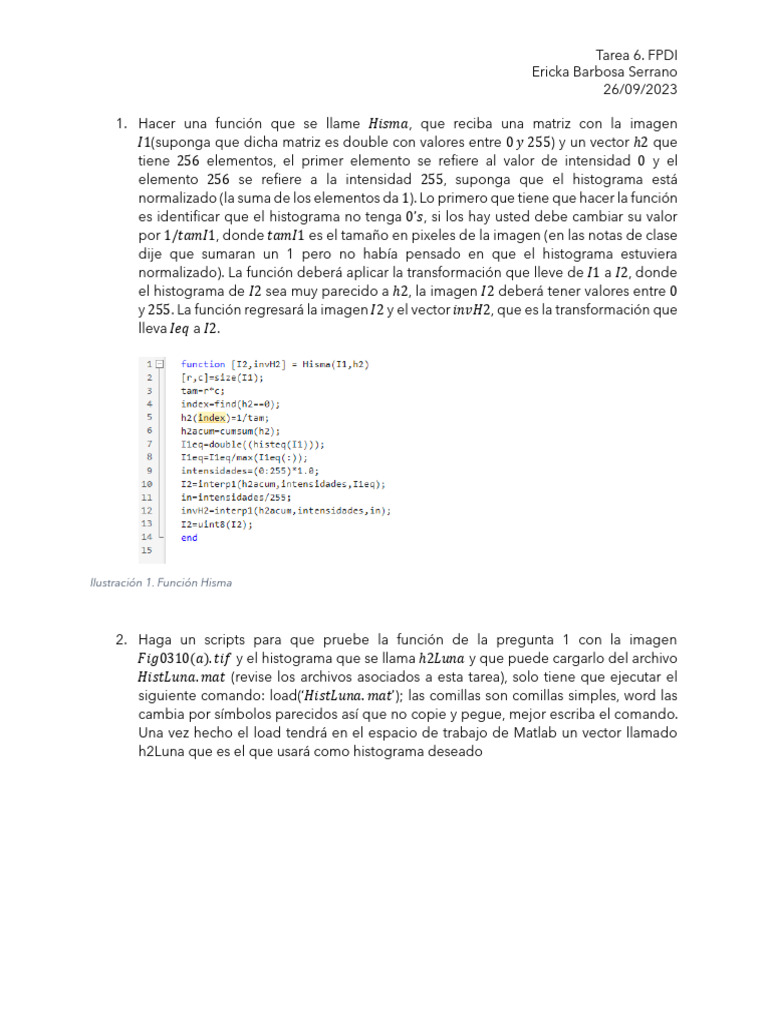 Tarea 6. FPDI (Ericka Barbosa) | PDF | Histograma