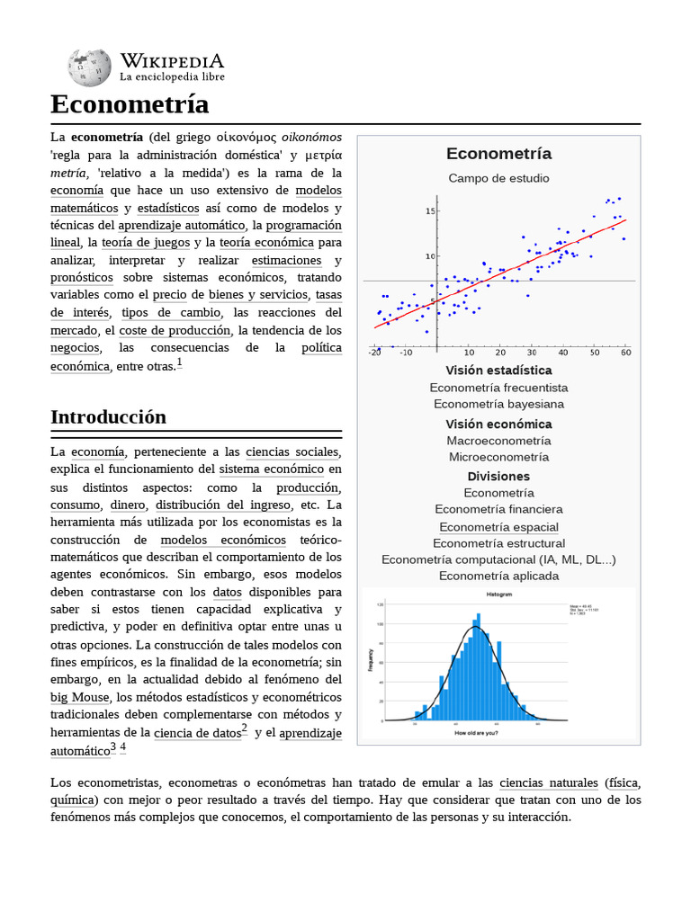 Econometría | PDF | Econometría | Estadísticas