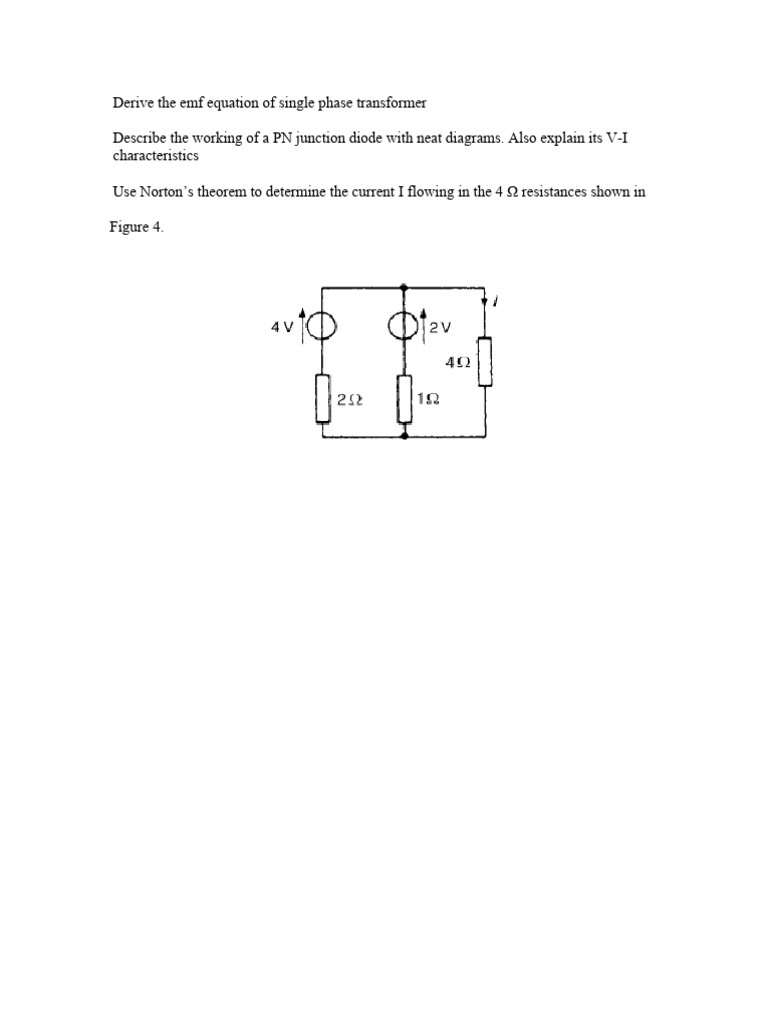 Derive The Emf Equation of Single Phase Transformer | PDF | Science & Mathematics
