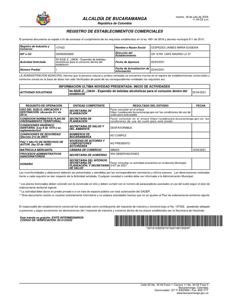 Certificado - 2024-07-16T115152.964 | PDF | Gobierno