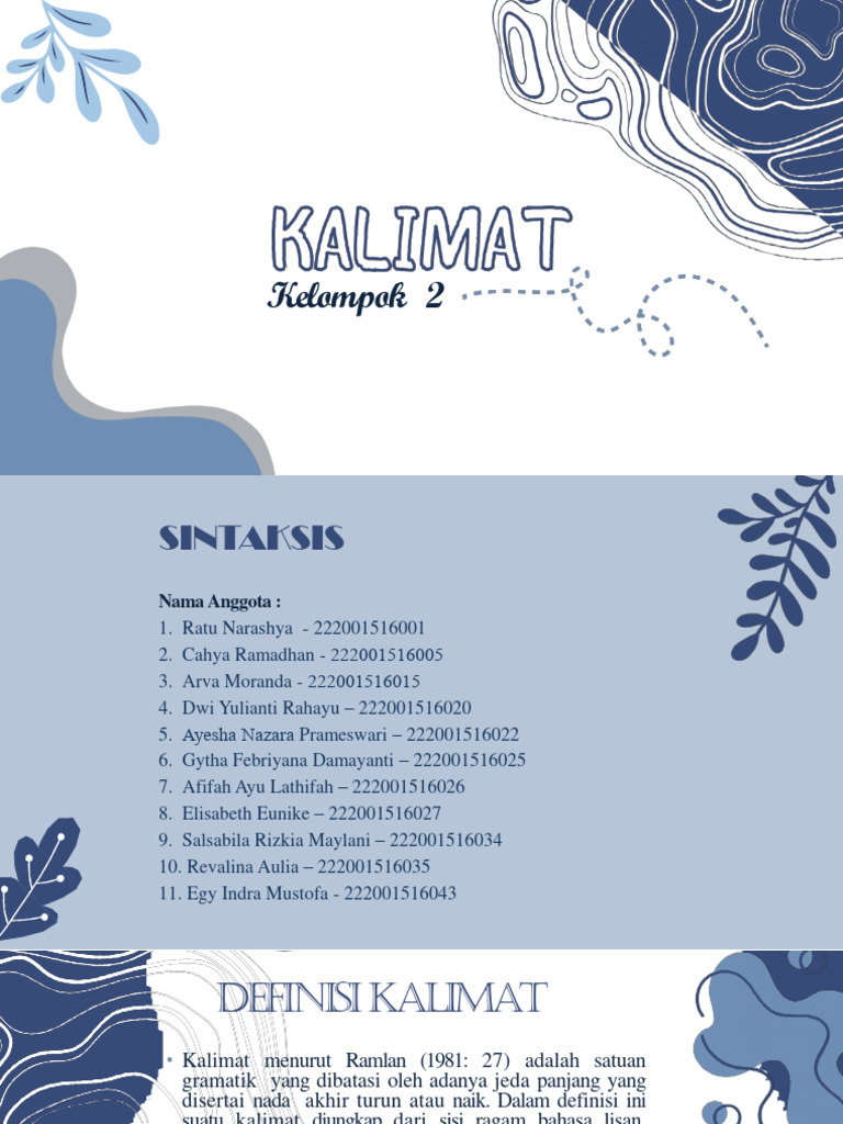 Sintaksis Kelompok 2 | PDF | Sains & Matematika